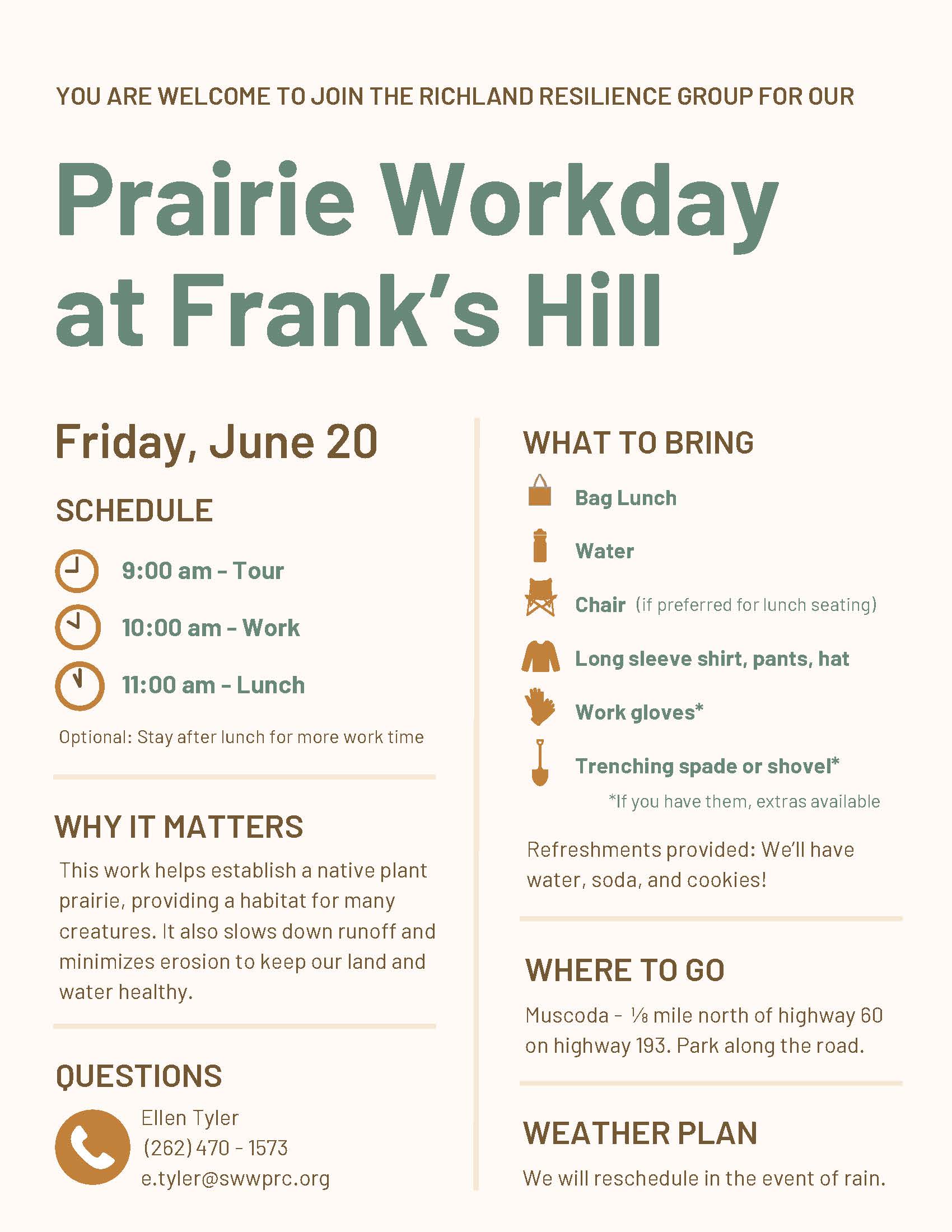Prairie Workday at Frank’s Hill – Extension Richland County