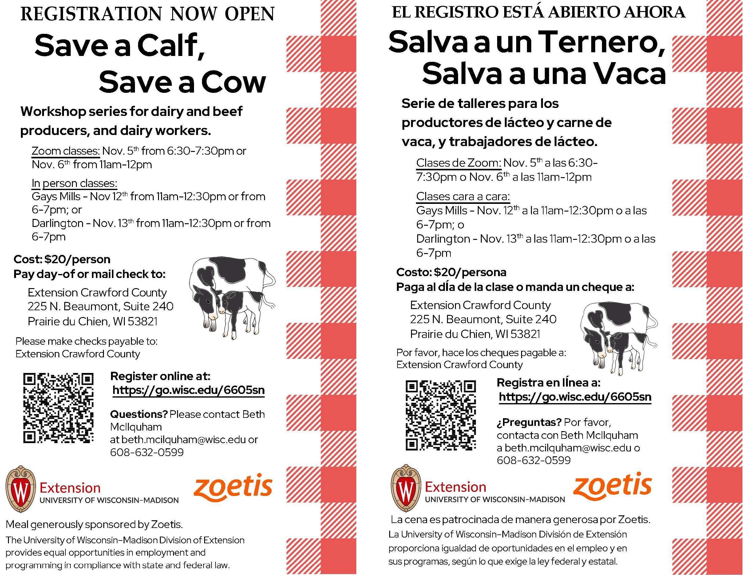 Save A Calf, Save A Cow Workshop series – Extension Richland County