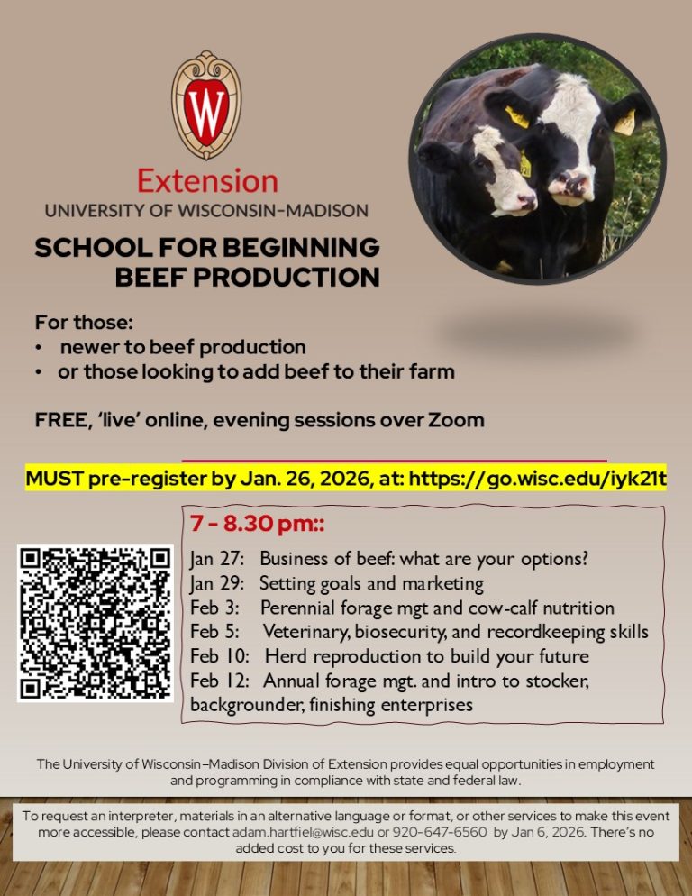 School for Beginning Beef Production – Extension Richland County